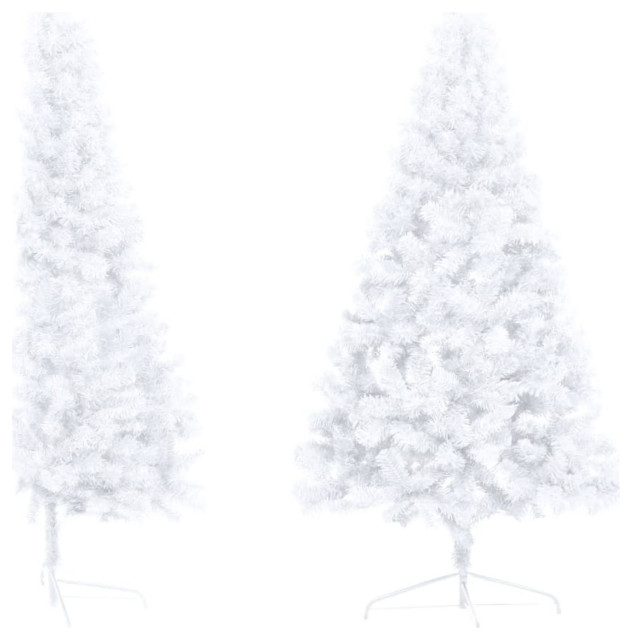 Vidaxl Artificial Half Christmas Tree With Stand White 47.2" Pvc ...