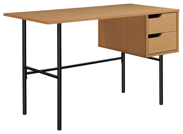 Denmark Writing Desk Natural Finish - Transitional - Desks And Hutches ...