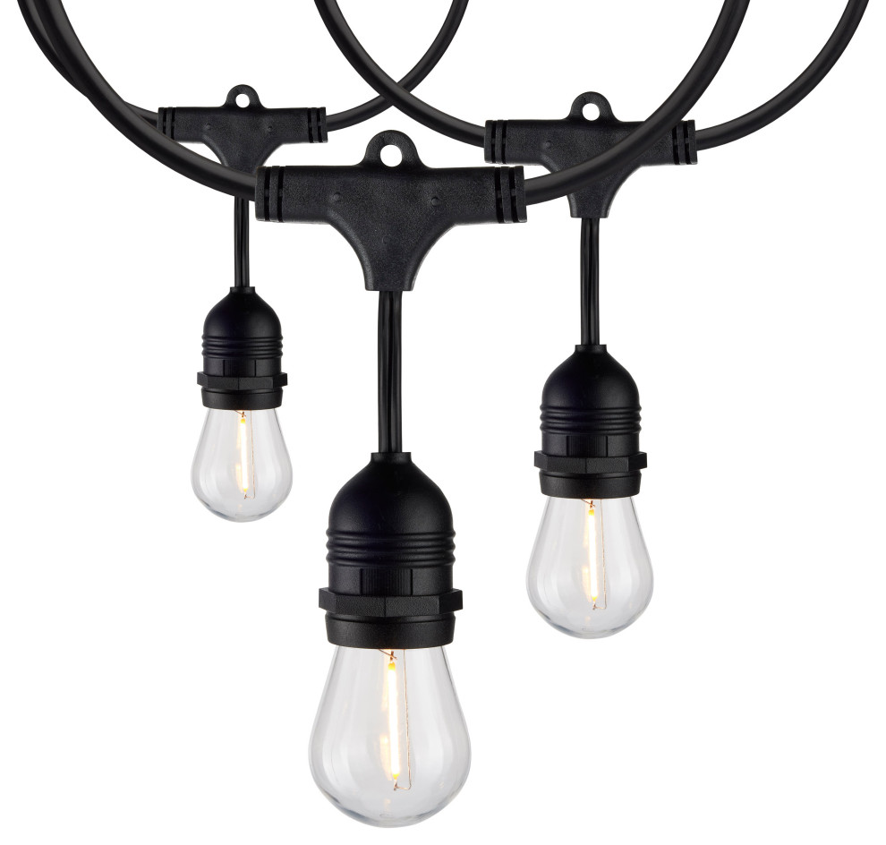 2 Pack - 24Ft - LED String Light - Includes 12-S14 bulbs - 2000K - 120 ...