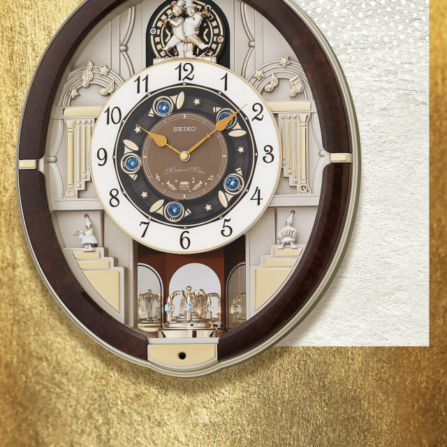 Golden Trumpets Melodies, Motion Wall Clock by Seiko - Contemporary ...