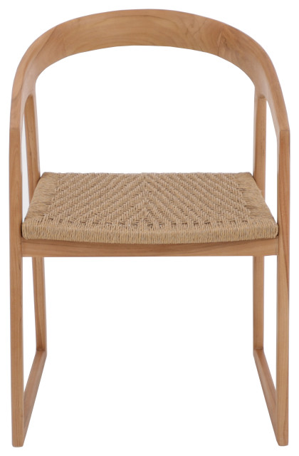 Nordic Style Natural Teak Indoor/Outdoor Dining Chair - Tropical ...