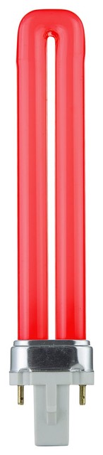 Sunlite 9 Watt Pl 2 Pin Single U Shaped Twin Tube, G23 Base, Red ...