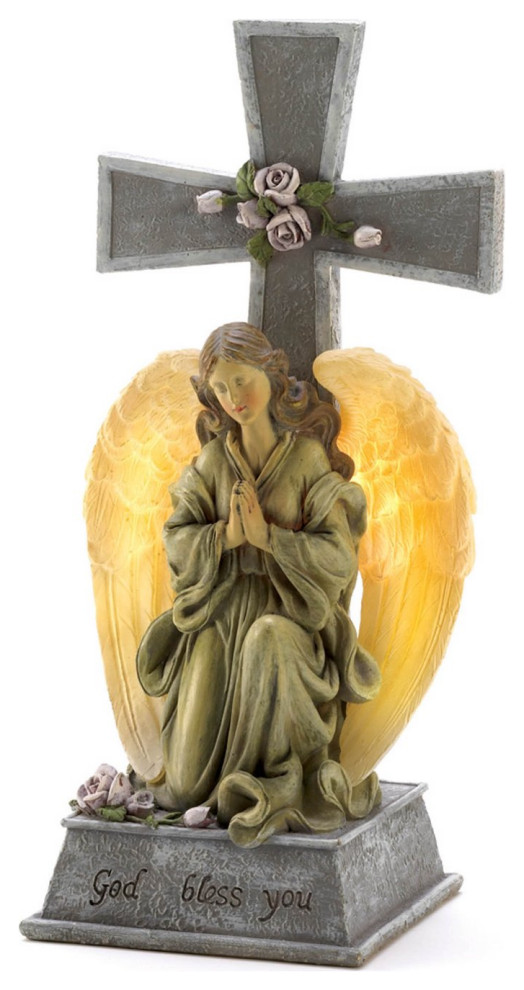 Blessed Cross Solar Light - Traditional - Garden Statues And Yard Art ...