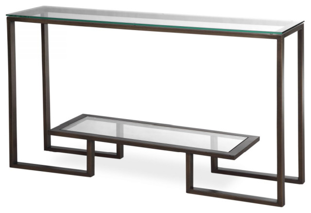 Glass Bronze Console Table | Liang & Eimil Mayfair - Industrial ...