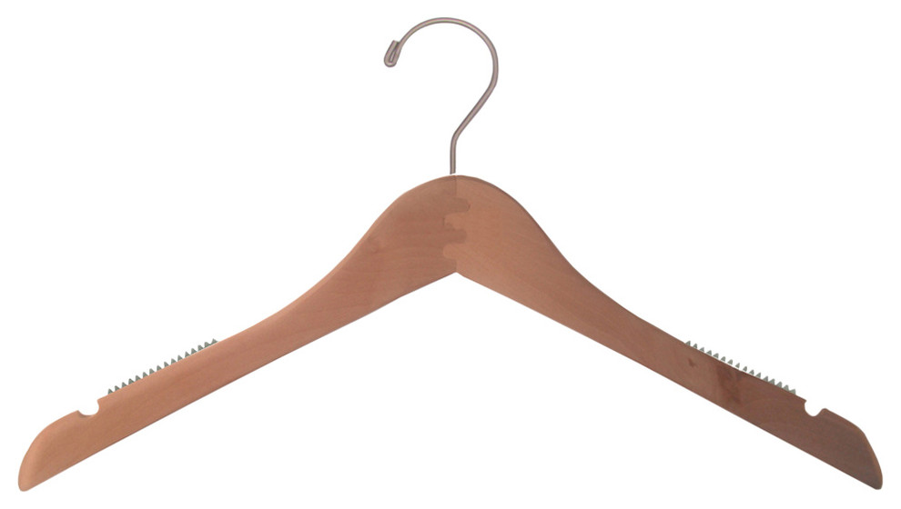 Petite Unfinished Jacket Hanger With Non-Slip Shoulder Grips ...