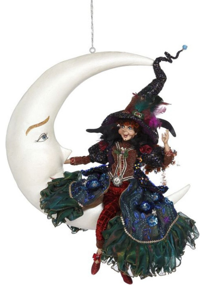 Mark Roberts 2020 Collection Witch On Moon 30" Figurine - Contemporary ...