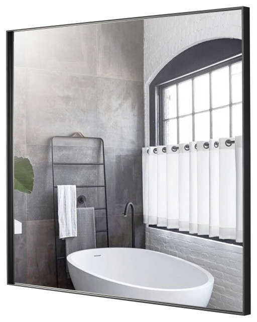 Square Framed Bathroom Vanity Mirror Accent Wall Mirror, 36"x36 ...