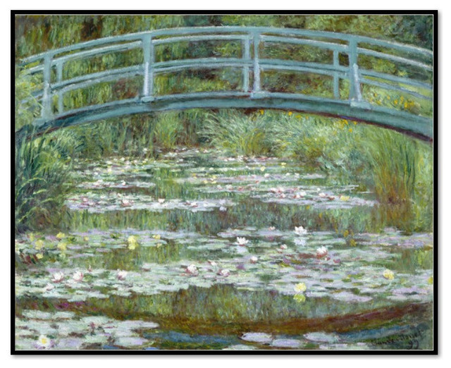 The Japanese Footbridge by Claude Monet Artblock, Small - Traditional ...