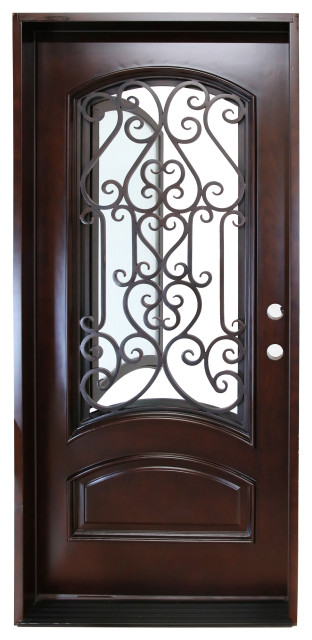 Forever Doors, Exterior Front Entry Composite Door AR07C, 36"x80", Left ...