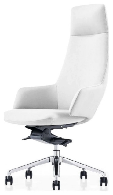 William Modern White High Back Executive Office Chair - Contemporary ...