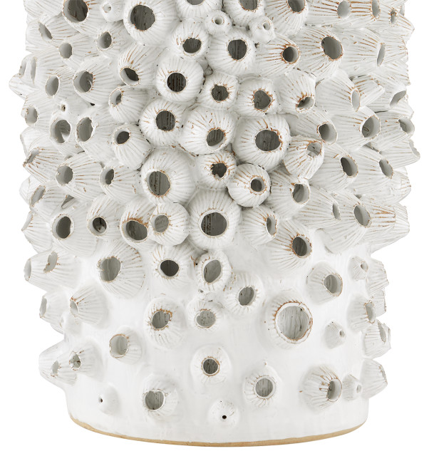 Barnacle White Accent Table - Beach Style - Side Tables And End Tables ...