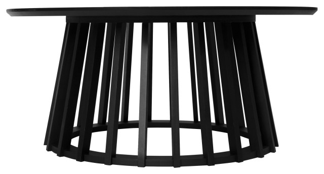 Round Coffee Table Set of 2, Grille Molding - Midcentury - Accent ...