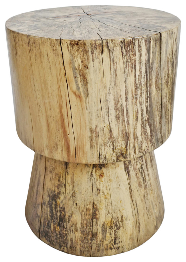 Kokah Multi Wood Block Stool - Rustic - Accent And Garden Stools - by ...