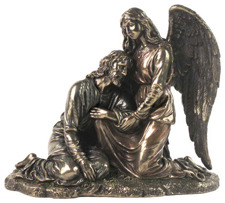 Jesus Leaning On The Angel, Religious Statue - Traditional - Decorative ...