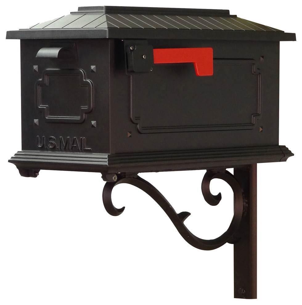 Kingston Curbside Mailbox With Sorrento Front Single Mailbox Mounting ...