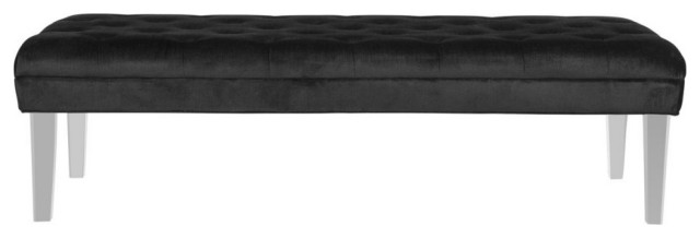 Flora Tufted Bench Black - Contemporary - Upholstered Benches - by AED ...