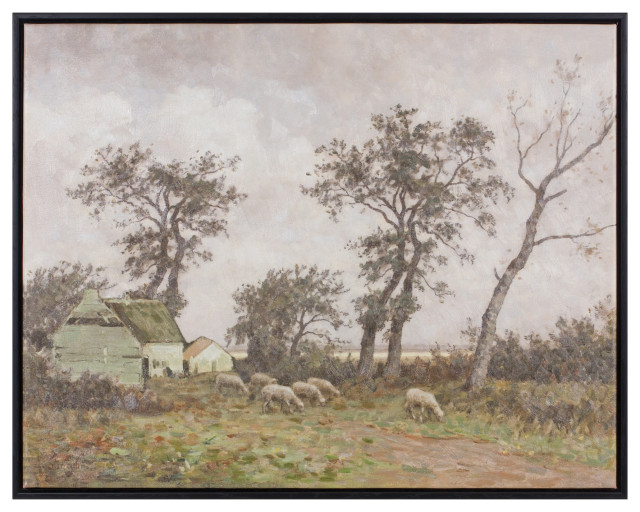 Framed Farm Canvas Wall Art 28"L - Farmhouse - Prints And Posters - by ...