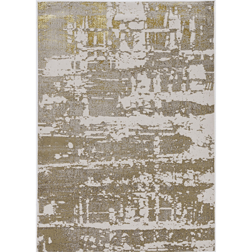 LUNA 7132 9'10x13'2" Rug, Ivory/Gold - Contemporary - Area Rugs - by ...