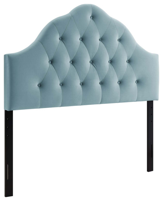 Sovereign Queen Diamond Tufted Performance Velvet Headboard ...