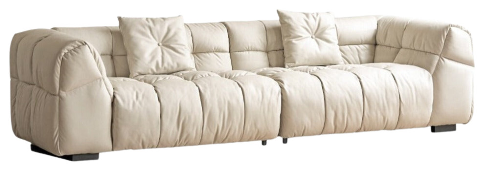 Technology Cloth Sofa Cream wind, 2.5m Large 3-Seater Sofa 98.4x38.6x27 ...