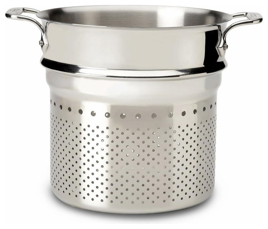 All Clad Pasta Strainer Insert - Contemporary - Steamer Baskets - by ...