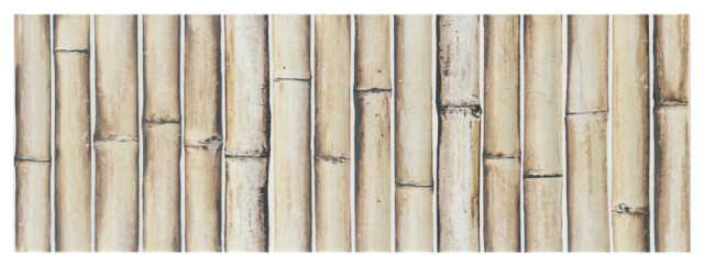 Bamboo Haven Clay Brown 5-7/8" x 11-7/8" Ceramic Wall Tile - Asian ...