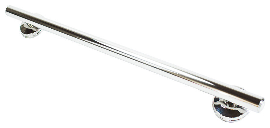 Straight Grab Bar With Grips, Capped Ends, and Anchors, 24" - Modern ...