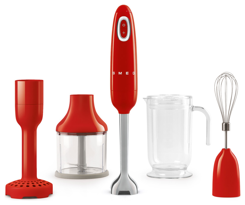 Smeg Red 50's Retro Hand Blender with Accessories - Transitional ...