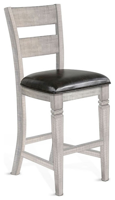 Sunny Designs Doe Valley 30" Transitional Wood Barstool in Taupe Brown ...