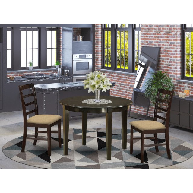 3-Piece Small Kitchen Table Set, Small Kitchen Table, 2 Dinette Chairs ...