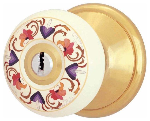 Brass Keyed Door Knob Lock Set Porcelain Adjustable Backset Renovators ... Brass Keyed Door Knob Lock Set Porcelain Adjustable Backset Renovators ...