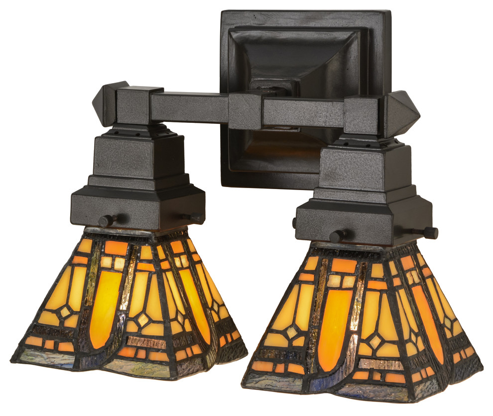12W Sierra Prairie Mission 2 LT Wall Sconce - Craftsman - Wall Sconces ...