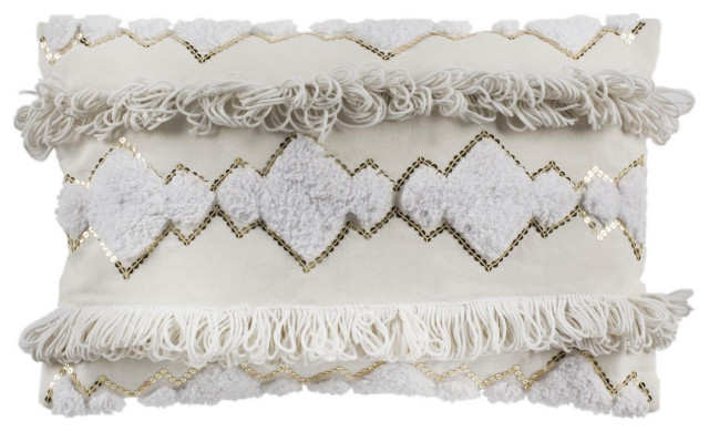 Safavieh Marlin Pillow White 20" X 12", 20"x12" - Scandinavian ...