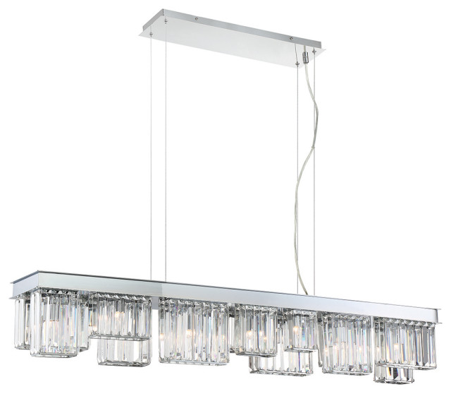 Eurofase 29080-014 14 Light Linear Chandelier, Lumino - Contemporary ...