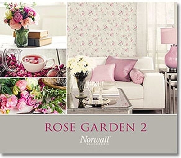Rose Gardens 2, Romantic Floral Flower Wallpaper, Sample - Traditional ...
