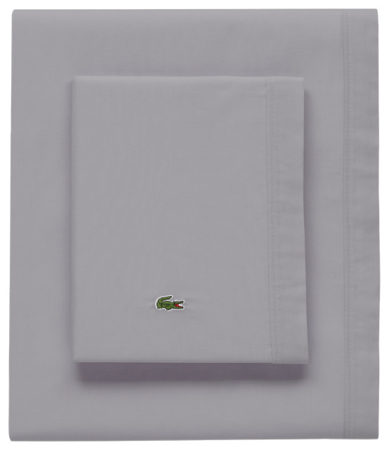 Lacoste Percale 220 Thread Count Sheet Set, Queen - Modern - Sheet And ...