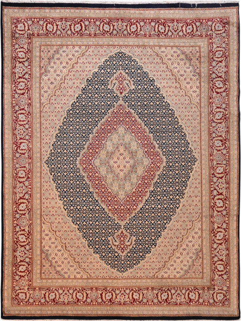 Kaoud Rugs black tabriz-m 8 x 10 area rug - Traditional - Area Rugs ...