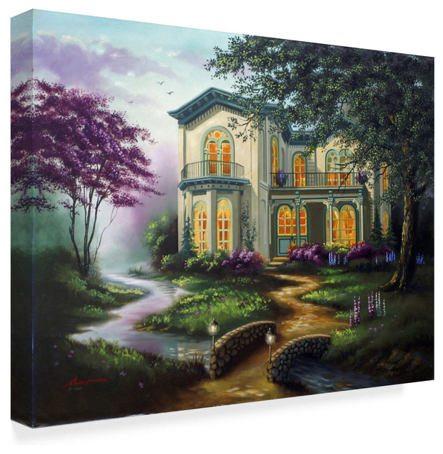 "Erie House" by D. Rusty Rust, Canvas Art, 32"x24" - Contemporary ...