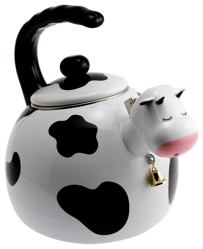 Supreme Housewares Stainless Steel Cow Whistling Tea Kettle - Modern ...