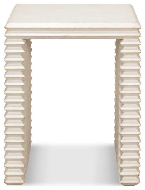 Stacked Side Table Antique White - Farmhouse - Side Tables And End ...