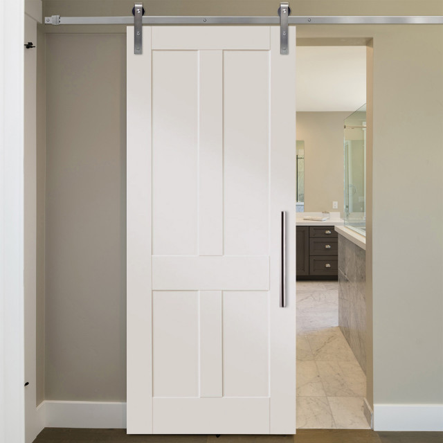 Shaker Barn Door with Panel in 10 different panel designs + Hardware ...