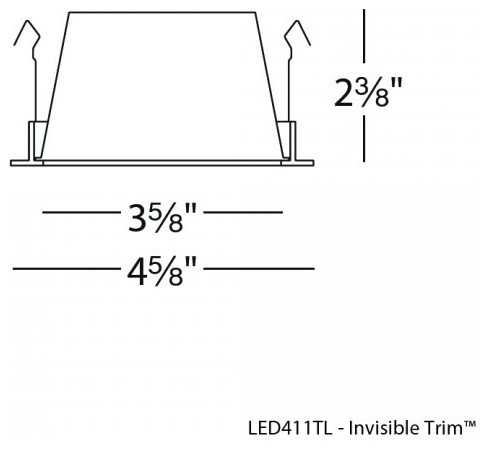 4" LEDme Round Invisible Trim, White - Recessed Trims - by Buildcom | Houzz