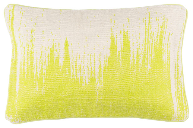 Surya Bristle Light Green Pillow Shell With Down Insert 14"H X 22"W ...