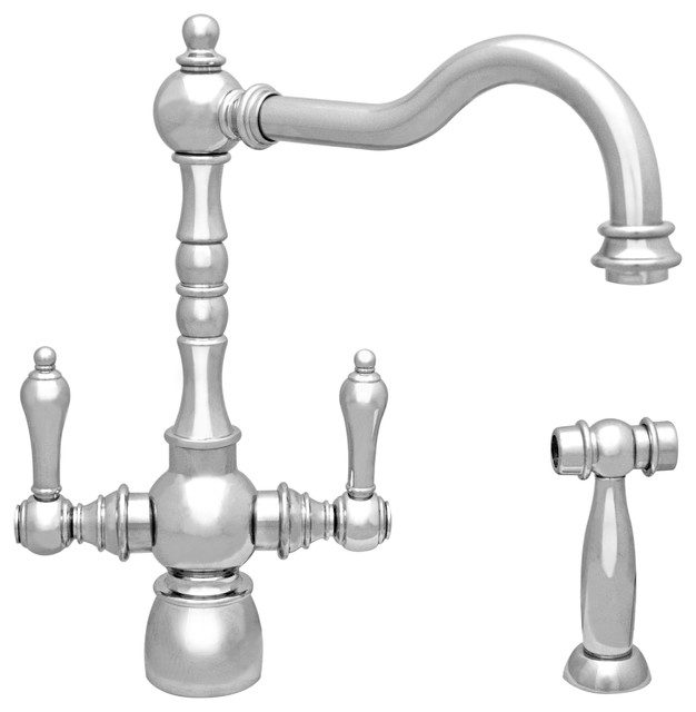 Englishhaus Dual Lever Handle Faucet With Swivel Spout, Solid Lever ...