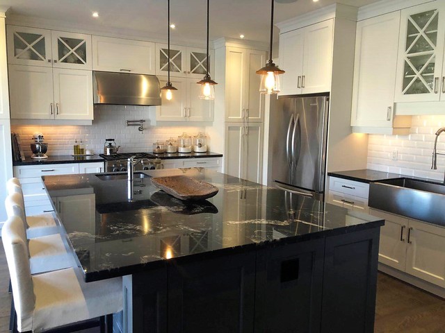 Titanium Granite Countertop - Transitional - Kitchen - Toronto - by ...