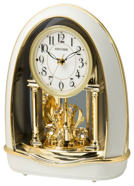 Rhythm's Dove Musical Table Clock - Transitional - Desk And Mantel ...