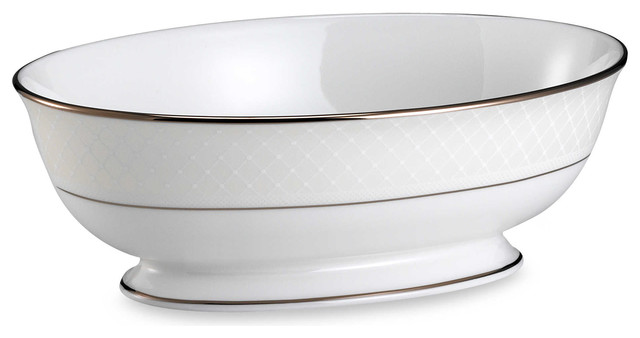 Lenox Venetian Lace Oval Vegetable Bowl - Traditional - Serving And ...