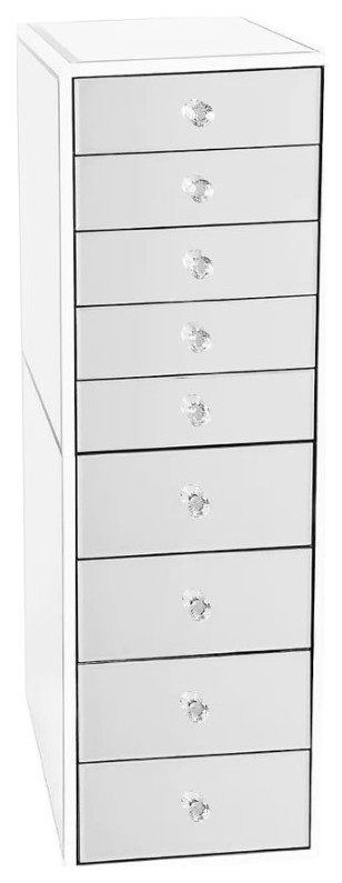 Slaystation Premium Mirrored 9 Drawers Vanity Storage Unit ...