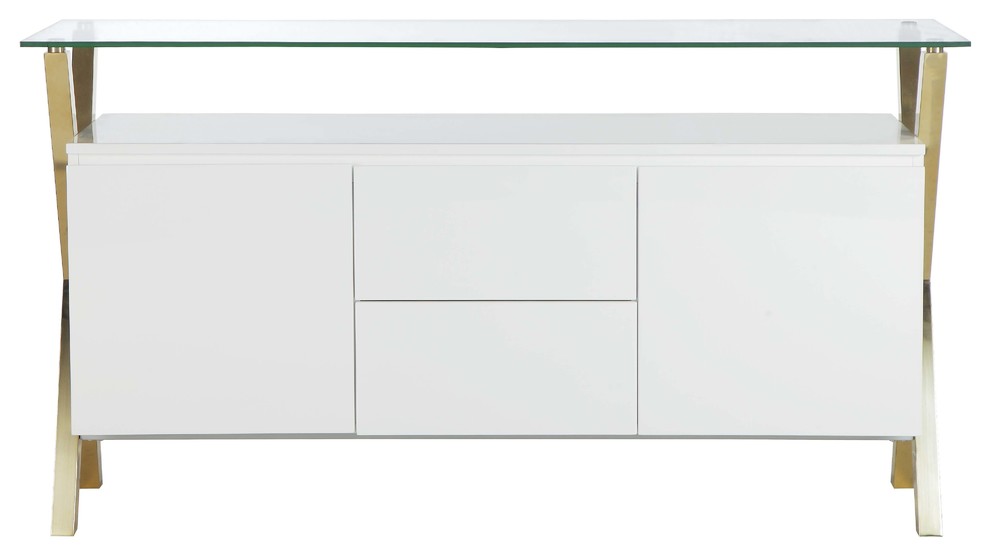 Gold Beverly Buffet - Contemporary - Buffets And Sideboards - by Pangea ...