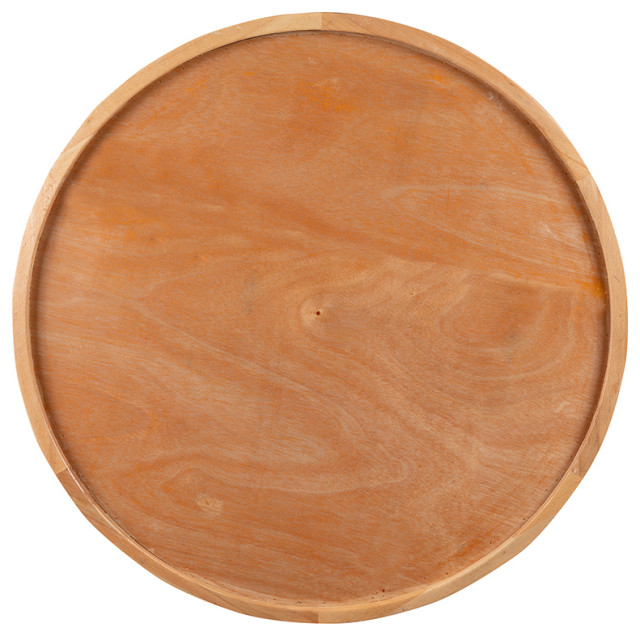 30" Round Butcher Block Style Table Top, 30"W x 30"D x 2"H ...